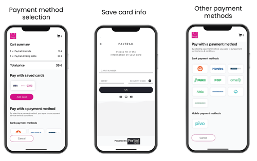 Payment methods | Paytrail